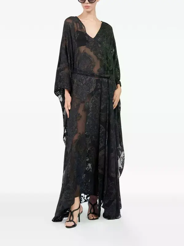 Roberto Cavalli V-neck Patterned Kaftan