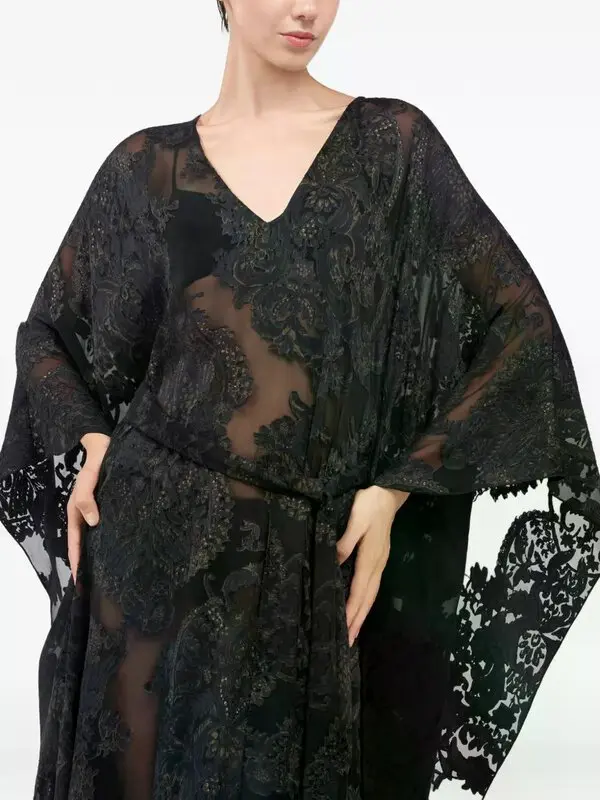 Roberto Cavalli V-neck Patterned Kaftan