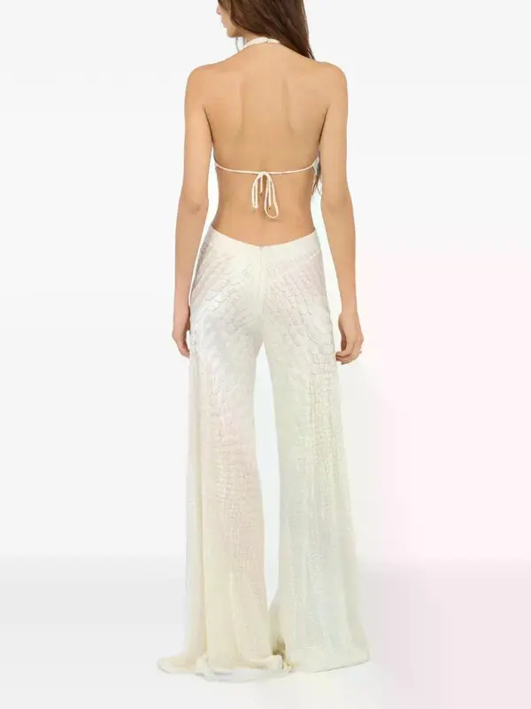 Roberto Cavalli Cut-out Serpentine Jumpsuit - White