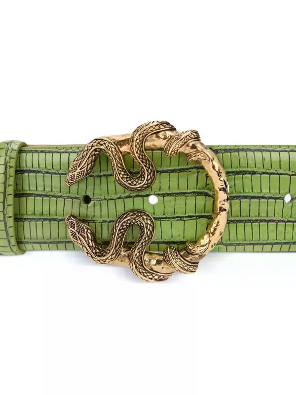 Roberto Cavalli Snake-buckle Belt - Green