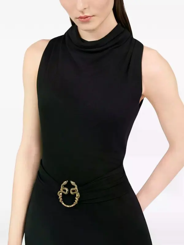 Roberto Cavalli Snake-detail Midi Dress