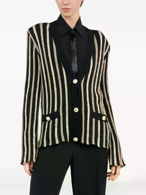 Roberto Cavalli Striped Button-up Cardigan
