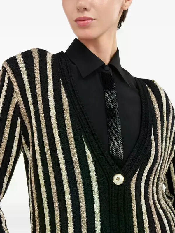 Roberto Cavalli Striped Button-up Cardigan