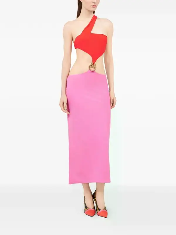 Roberto Cavalli One-shoulder Midi Dress
