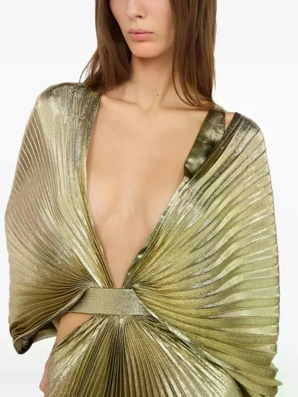 Roberto Cavalli V-neck Maxi Dress - Gold