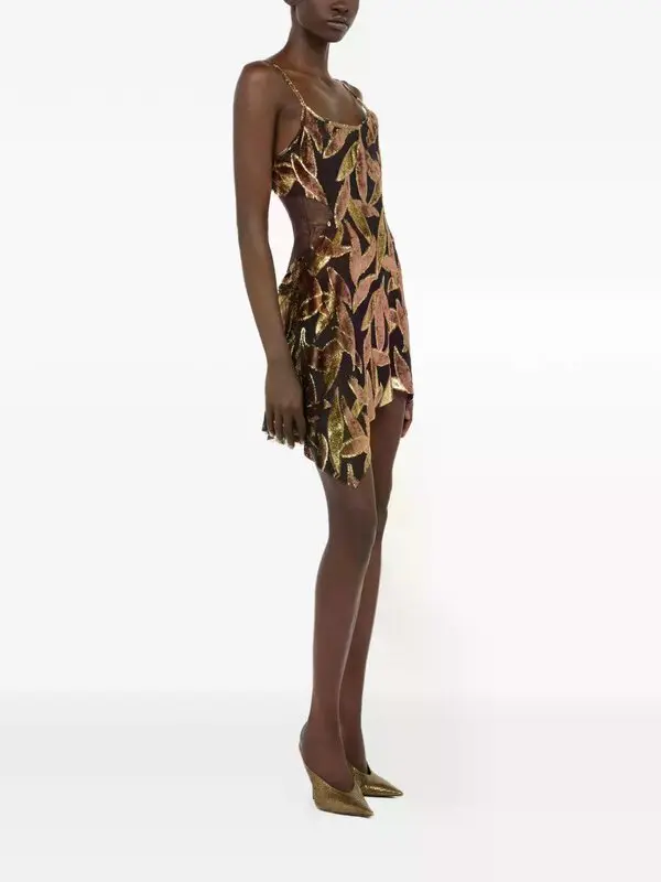 Roberto Cavalli Foliage-motif Mini Dress