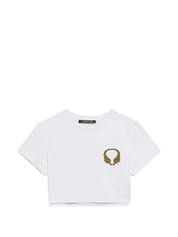 Roberto Cavalli Cropped T-shirt - White