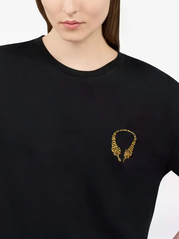 Roberto Cavalli Embroidered Logo T-shirt - Black