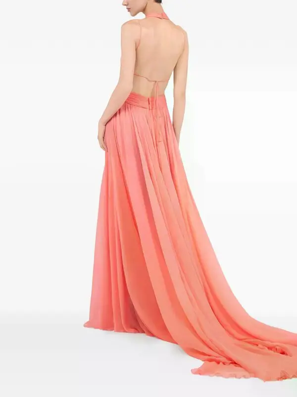 Roberto Cavalli Pleated Maxi Dress - Pink