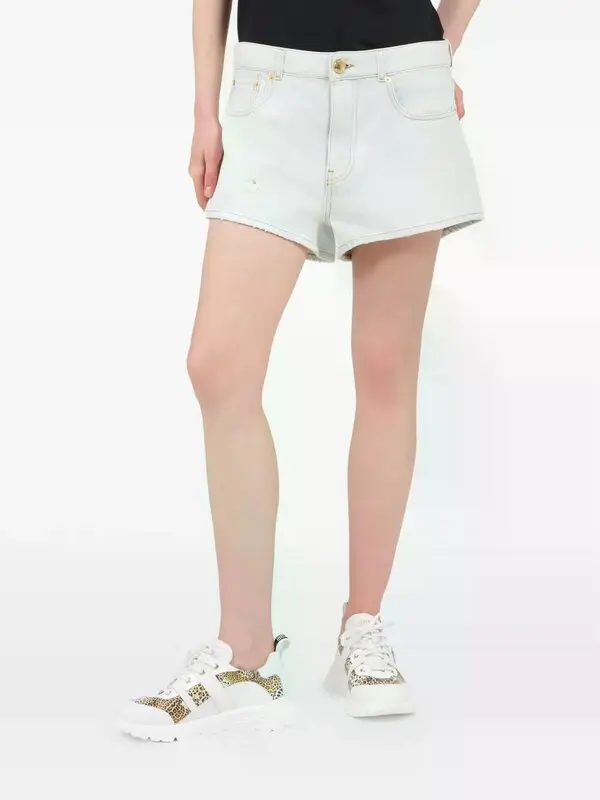 Roberto Cavalli Distressed Denim Shorts