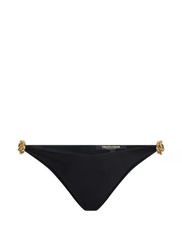 Roberto Cavalli Logo-detail Bikini Bottoms - Black