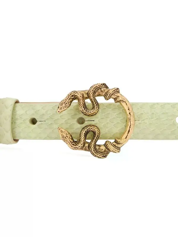 Roberto Cavalli Snake-buckle Belt - Green