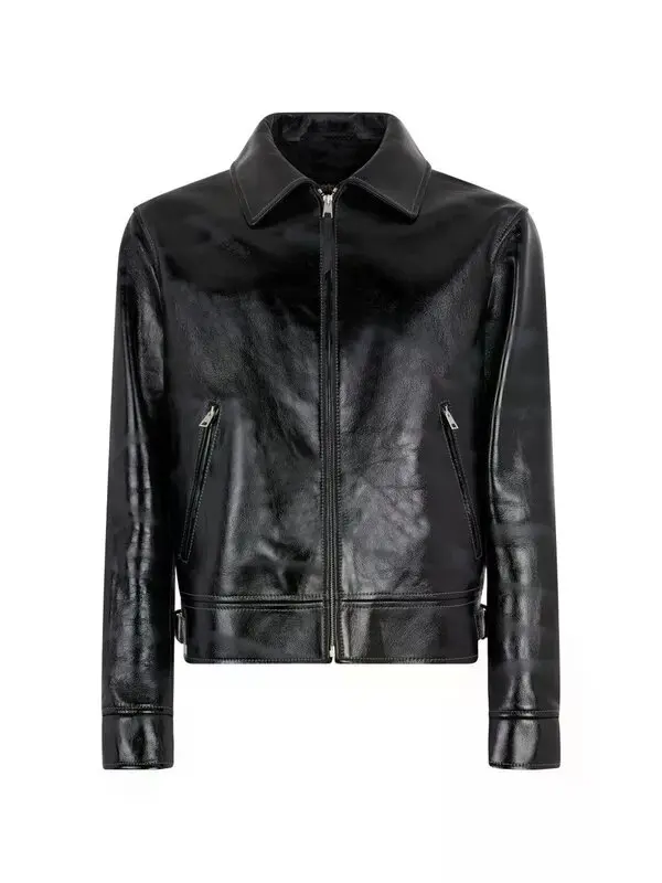 Roberto Cavalli Zip-up Leather Jacket