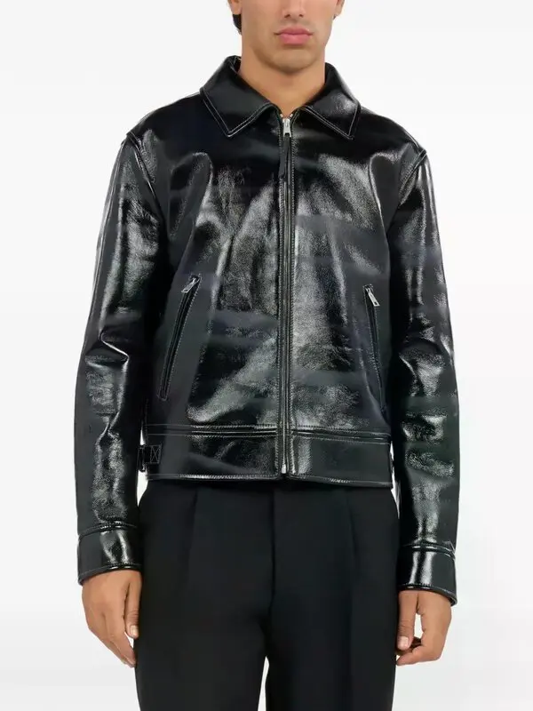 Roberto Cavalli Zip-up Leather Jacket