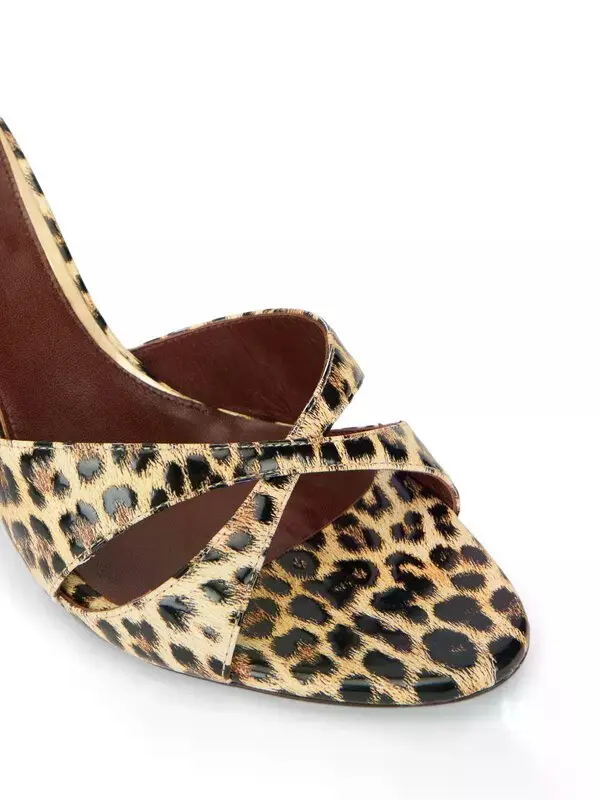 Roberto Cavalli Leopard-print Crossover Sandals