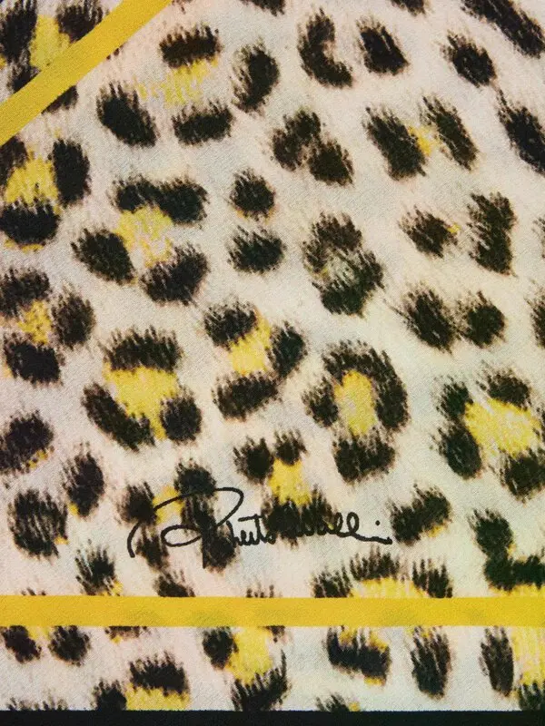 Roberto Cavalli Pop Jaguar Silk Scarf