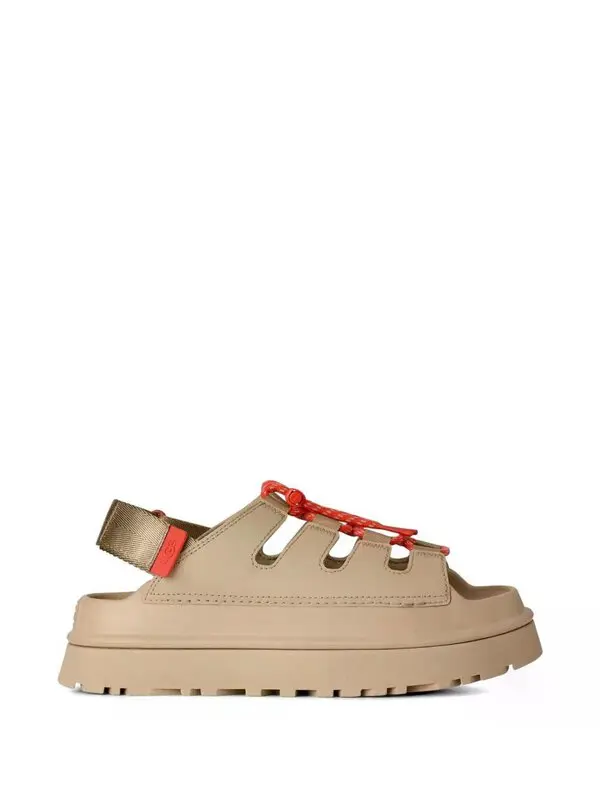 UGG Logo-patch Platform Sandals - Neutrals