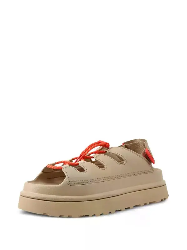 UGG Logo-patch Platform Sandals - Neutrals