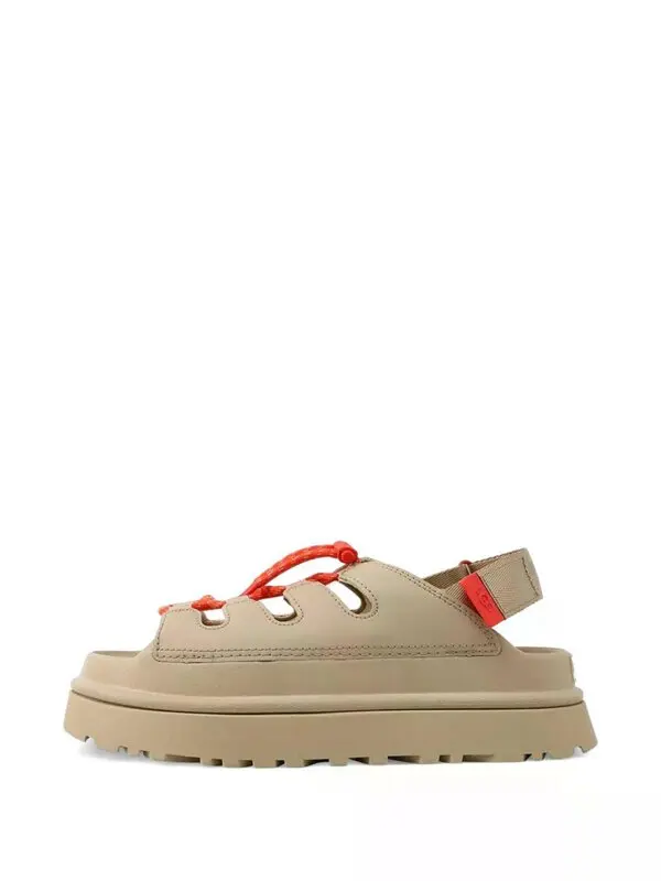 UGG Logo-patch Platform Sandals - Neutrals