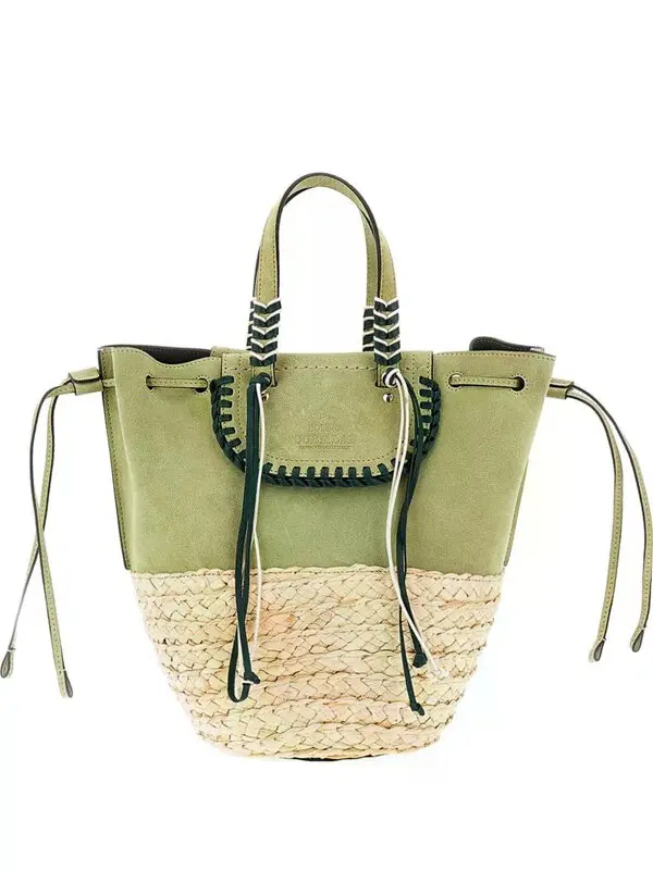 CUBA LAB Fringed-detail Tote Bag - Green