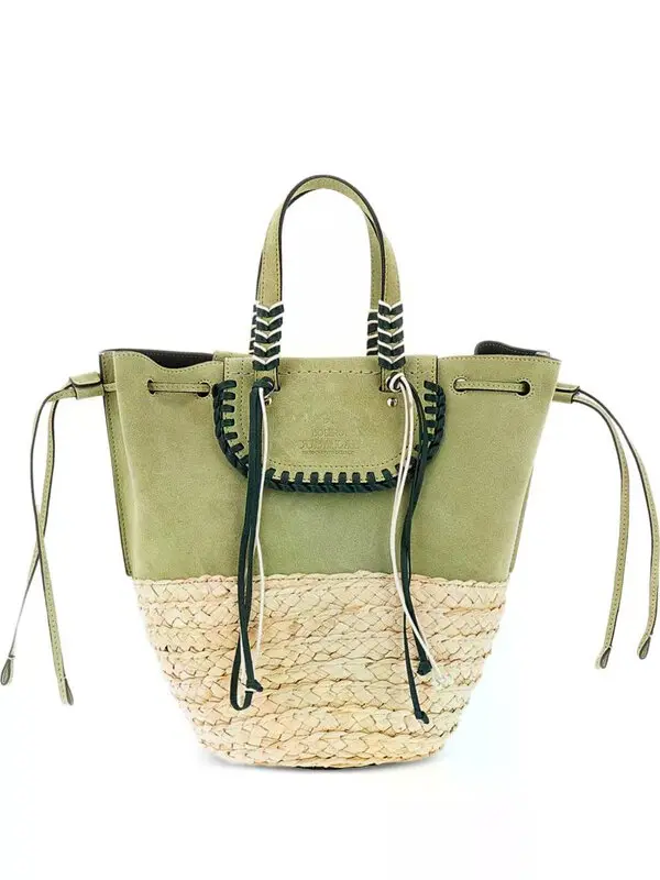 CUBA LAB Fringed-detail Tote Bag - Green