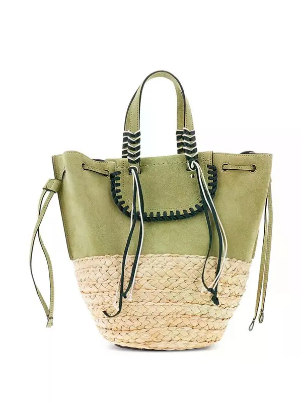 CUBA LAB Fringed-detail Tote Bag - Green