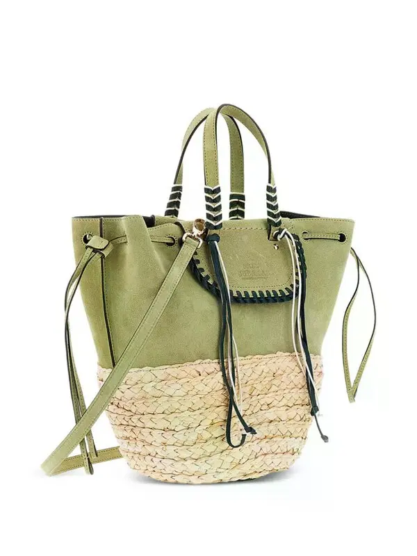 CUBA LAB Fringed-detail Tote Bag - Green