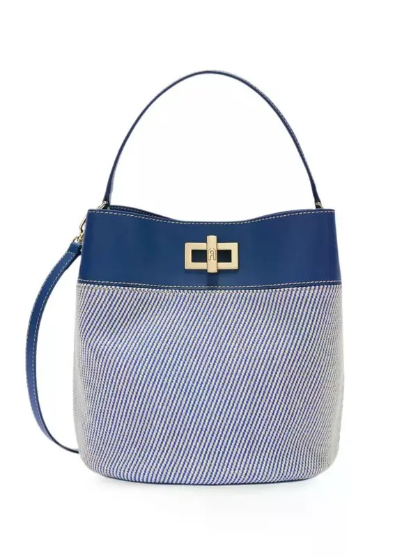 Furla Striped Bucket Bag - Blue