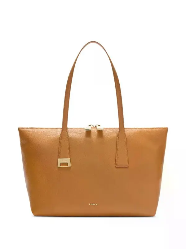 Furla Olivia Calf Leather Tote Bag - Brown