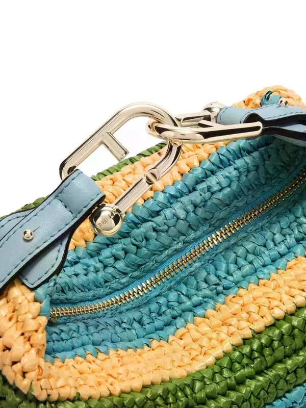 Furla Striped Chain Shoulder Bag