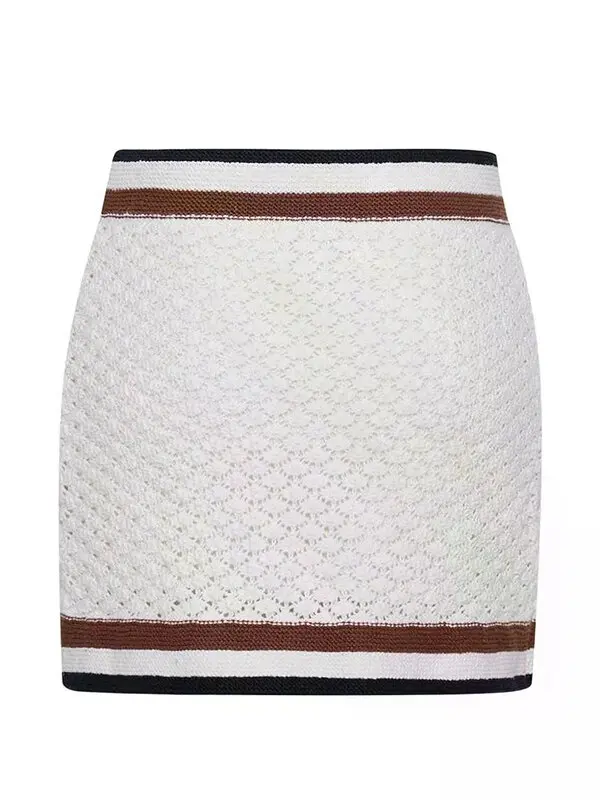 Cara Cara Netti Crochet Pocket Skirt - White