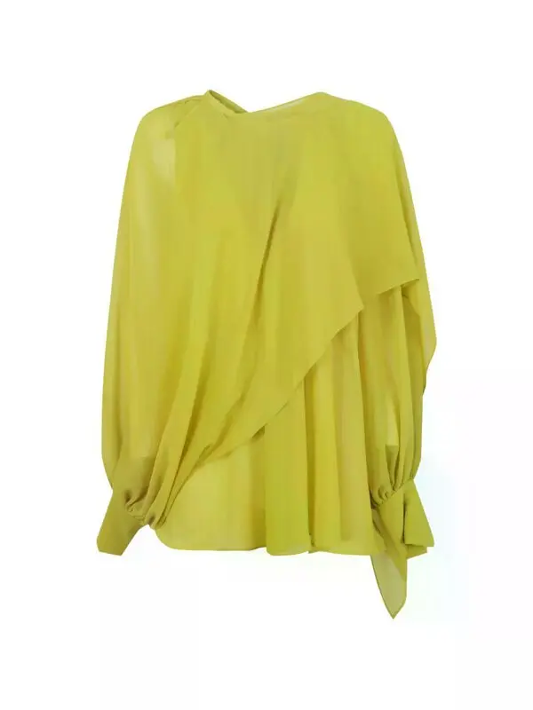 GIANLUCA CAPANNOLO Gathered Draped Top - Yellow