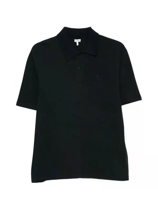 Loewe Embroidered-logo Polo Shirt - Blue