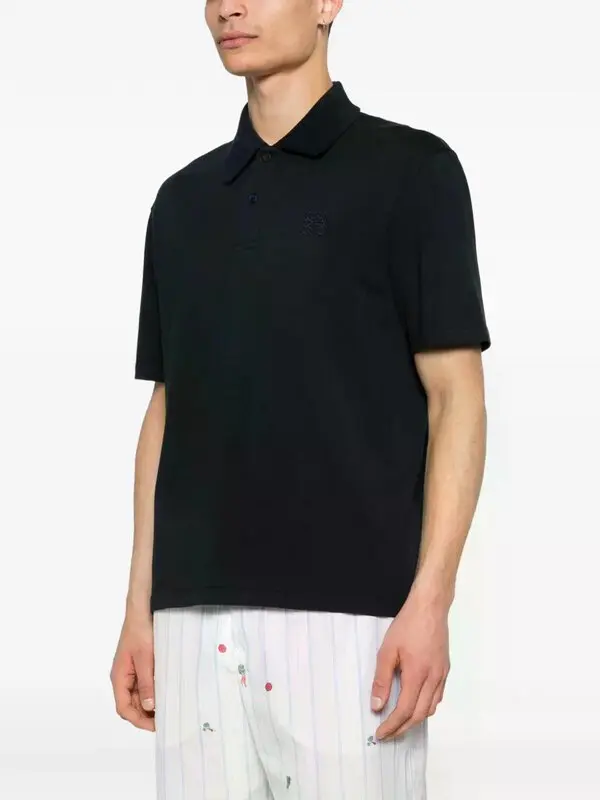 Loewe Embroidered-logo Polo Shirt - Blue