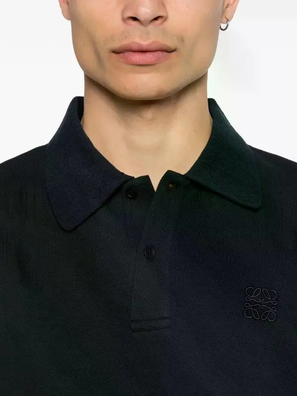 Loewe Embroidered-logo Polo Shirt - Blue