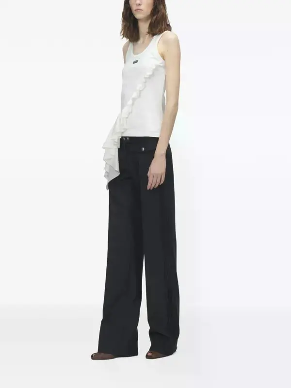 Alexander McQueen Ruffled Asymmetric Shirt - White
