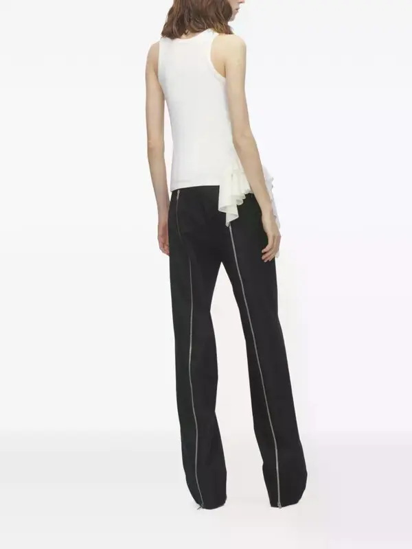 Alexander McQueen Ruffled Asymmetric Shirt - White