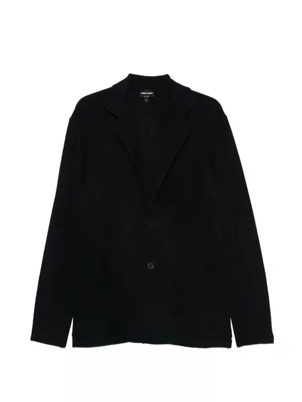 Giorgio Armani Long-sleeve Buttoned Blazer - Blue