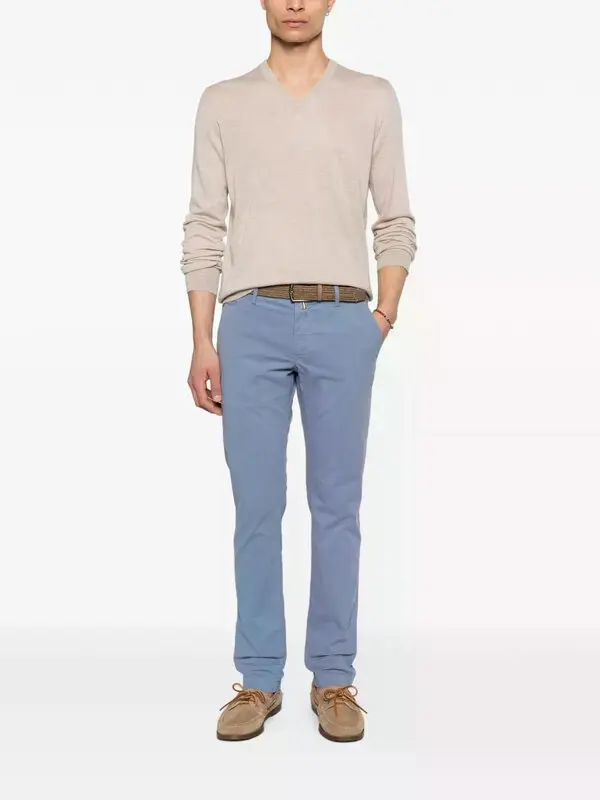 Jacob Cohen Logo-patch Trousers - Blue