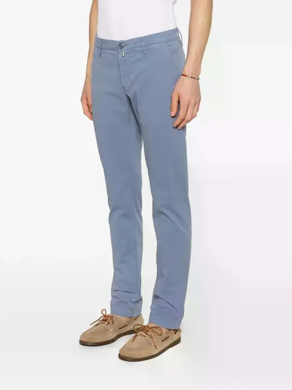 Jacob Cohen Logo-patch Trousers - Blue