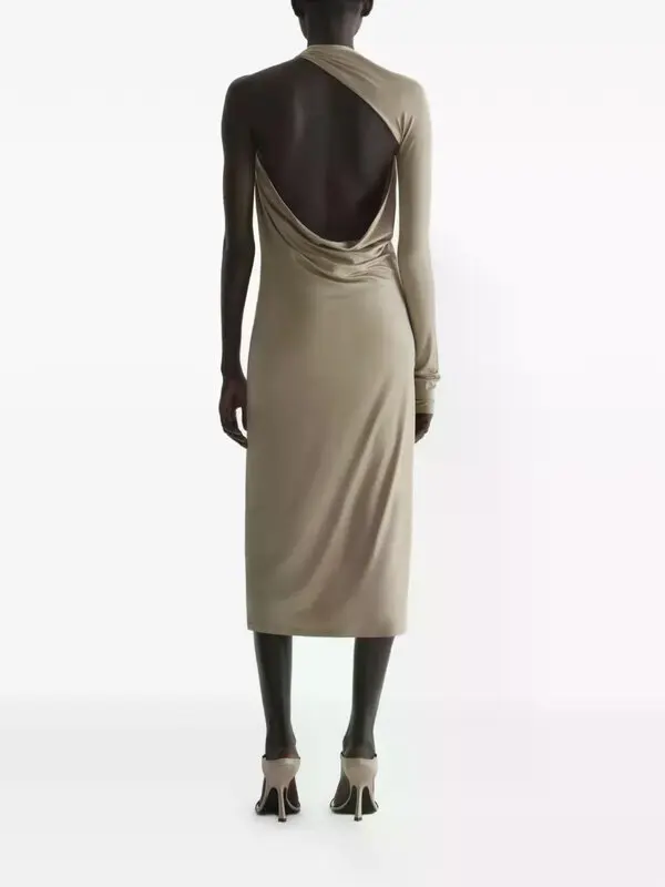 MUGLER Draped Loop Dress - Neutrals