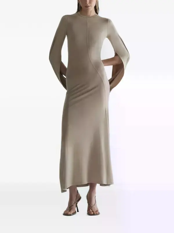 MUGLER Cascade Loop Dress - Neutrals