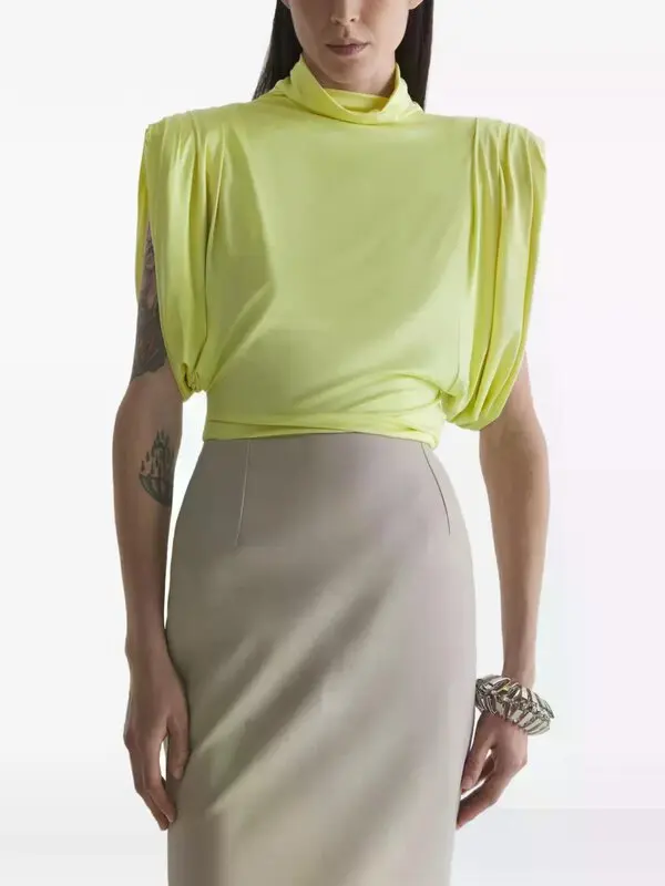 MUGLER Jersey Blouse - Green
