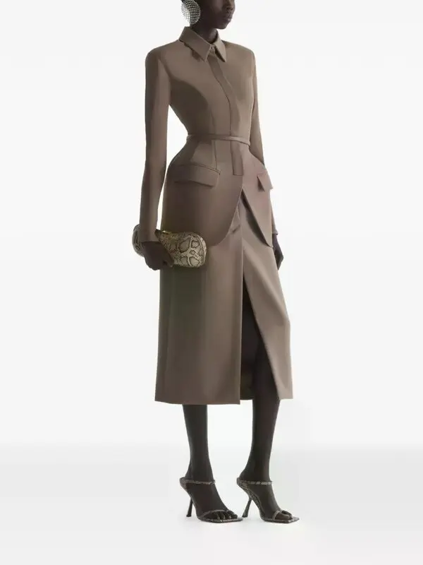 MUGLER Hourglass Jacket - Brown