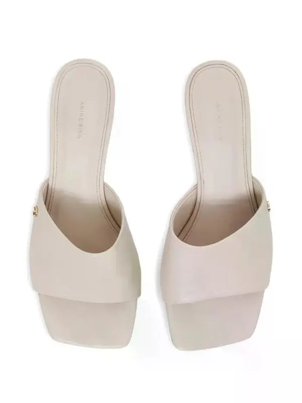 ANINE BING Jayden Logo-detail Mules - Neutrals
