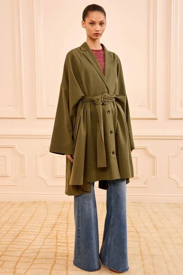 Ulla Johnson Margaux Belted Twill Coat