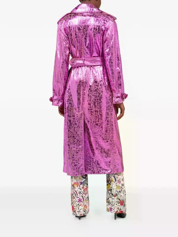 Roberto Cavalli Metallic-effect Trench Coat