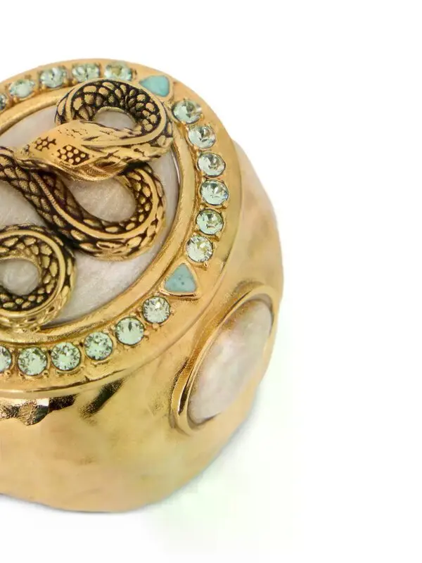 Roberto Cavalli Snake And Gemstone Ring