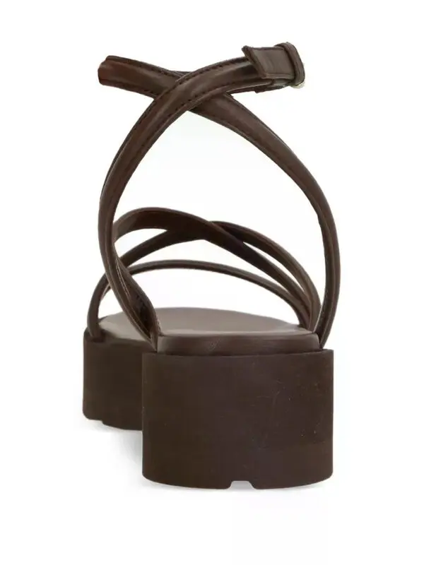 GIANVITO ROSSI Platform Strappy Sandals - Brown