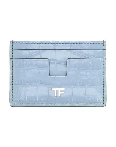 TOM FORD Cardholder Calfskin, Brass - Blue